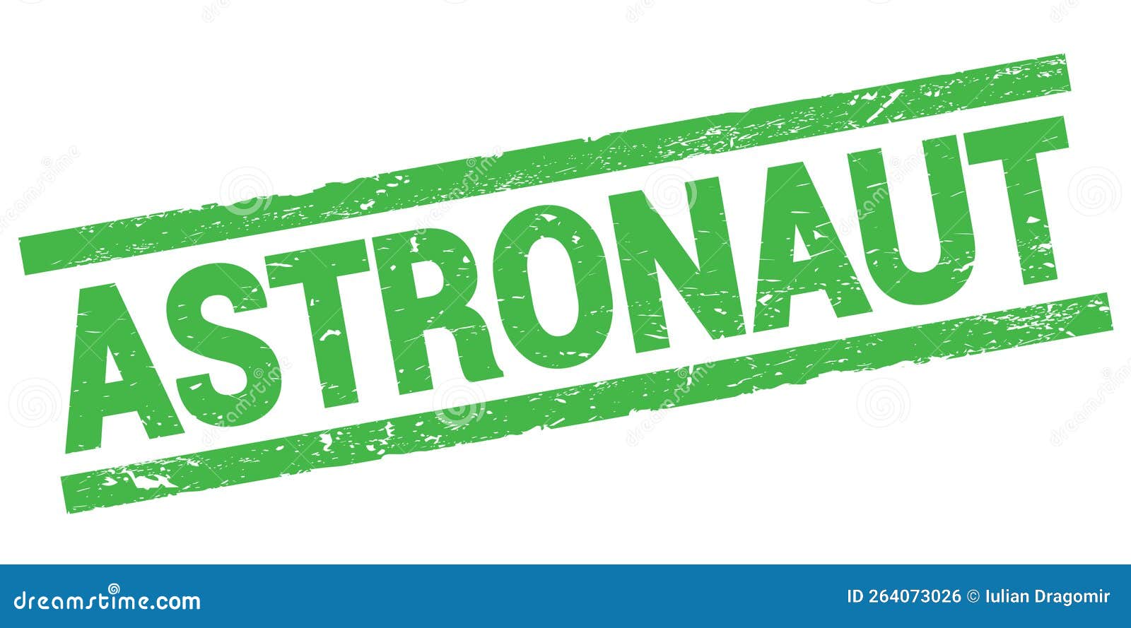 ASTRONAUT Text on Green Rectangle Stamp Sign Stock Illustration ...