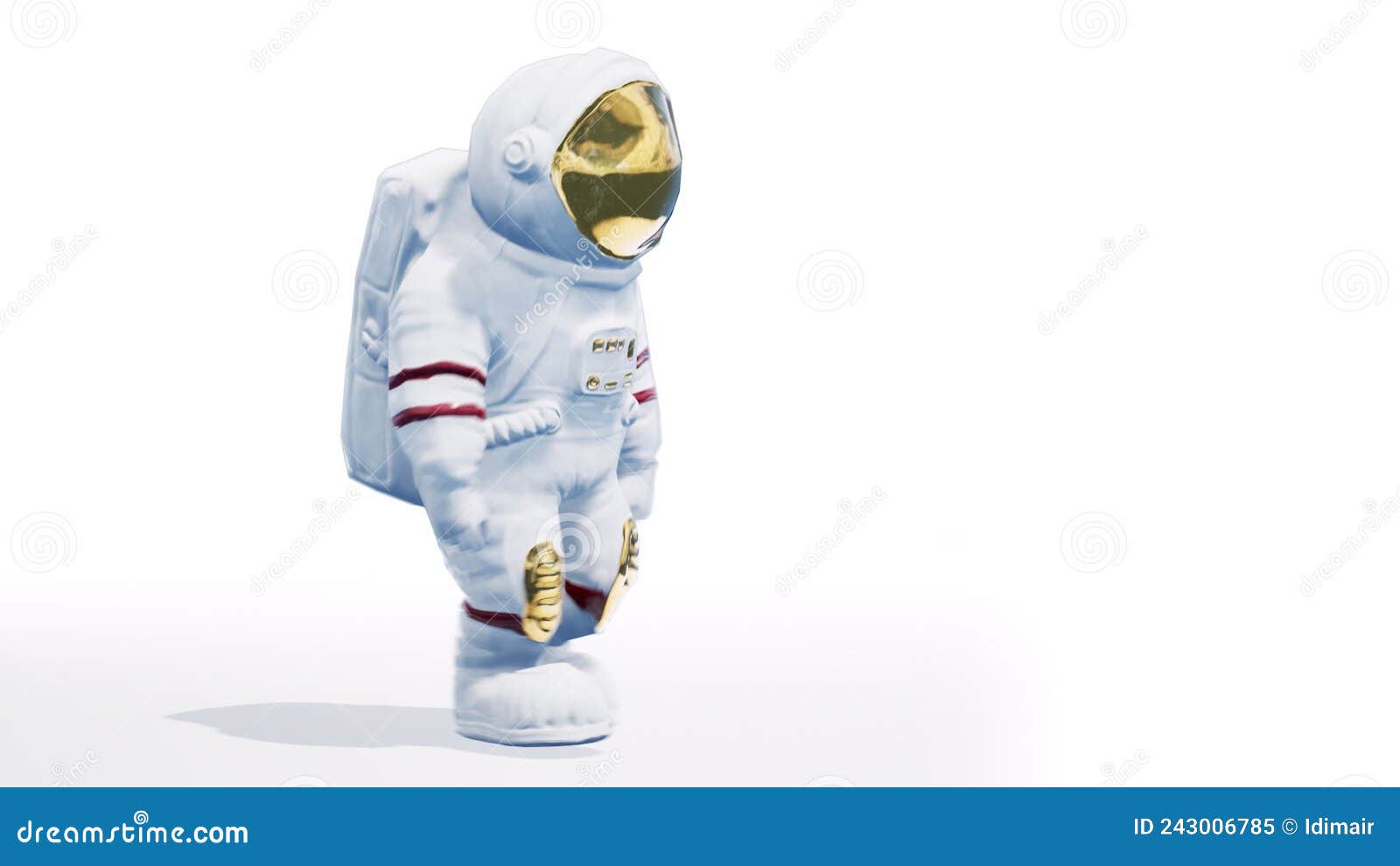 Astronaut Toy Spaceman Walk Loop Animation 4K Stock Video - Video of ...