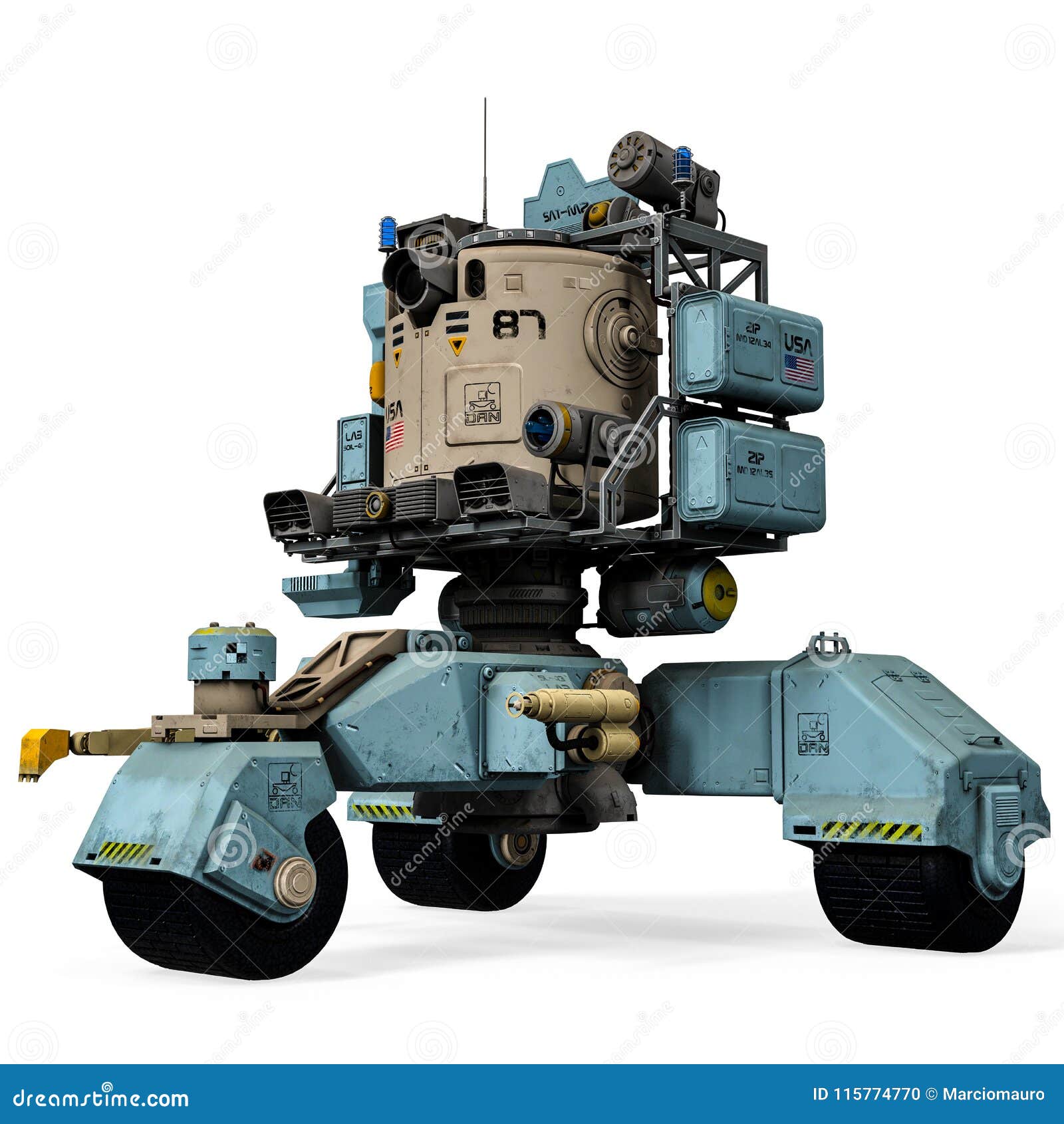 Astronaut Transportation Mars Project Stock Illustration - Illustration ...