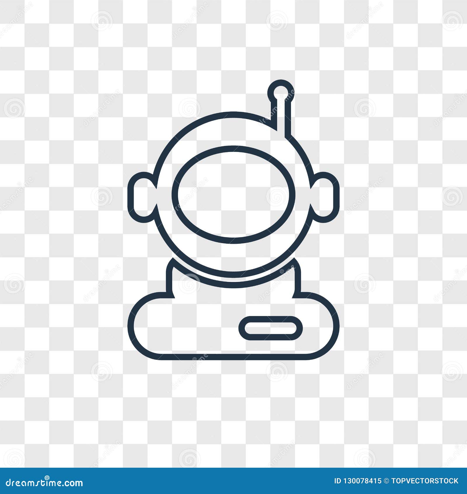 Astronaut User Concept Vector Linear Icon Isolated On Transparent ...