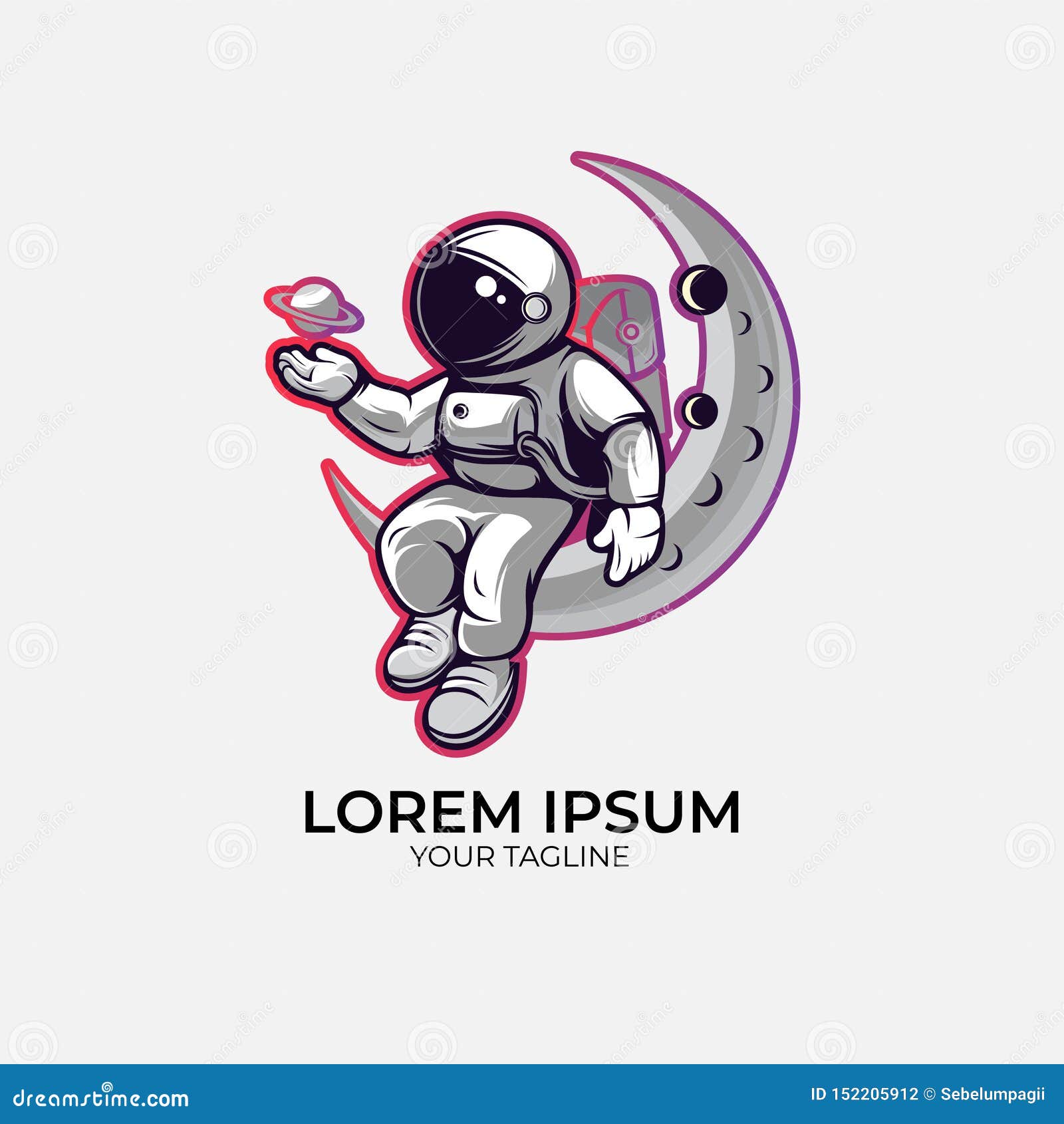 Astronaut vector logo stock illustration. Illustration of explore ...