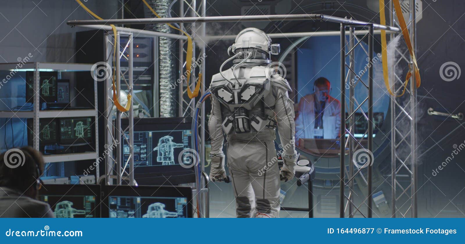 Astronaut Walking on a Treadmill Stock Image - Image of male, modern ...