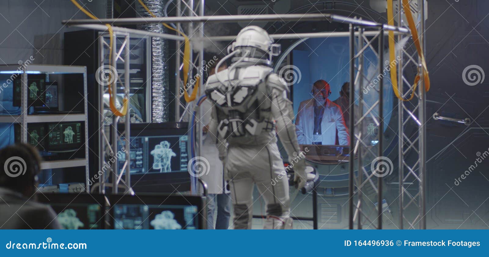 Astronaut Walking on a Treadmill Stock Photo - Image of astronaut ...