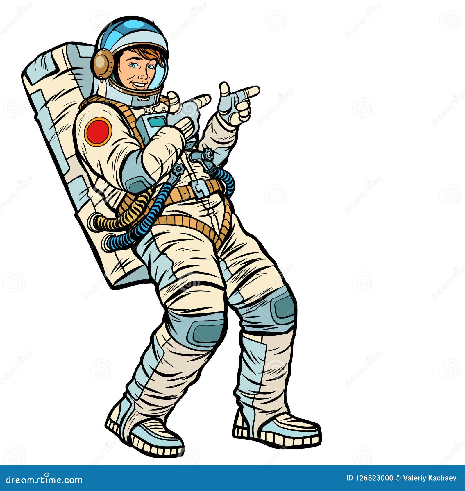 Vintage Astronaut Illustration