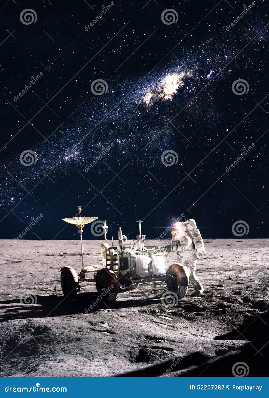 Astronauta na lua fotografia editorial. Imagem de vôo - 52207282
