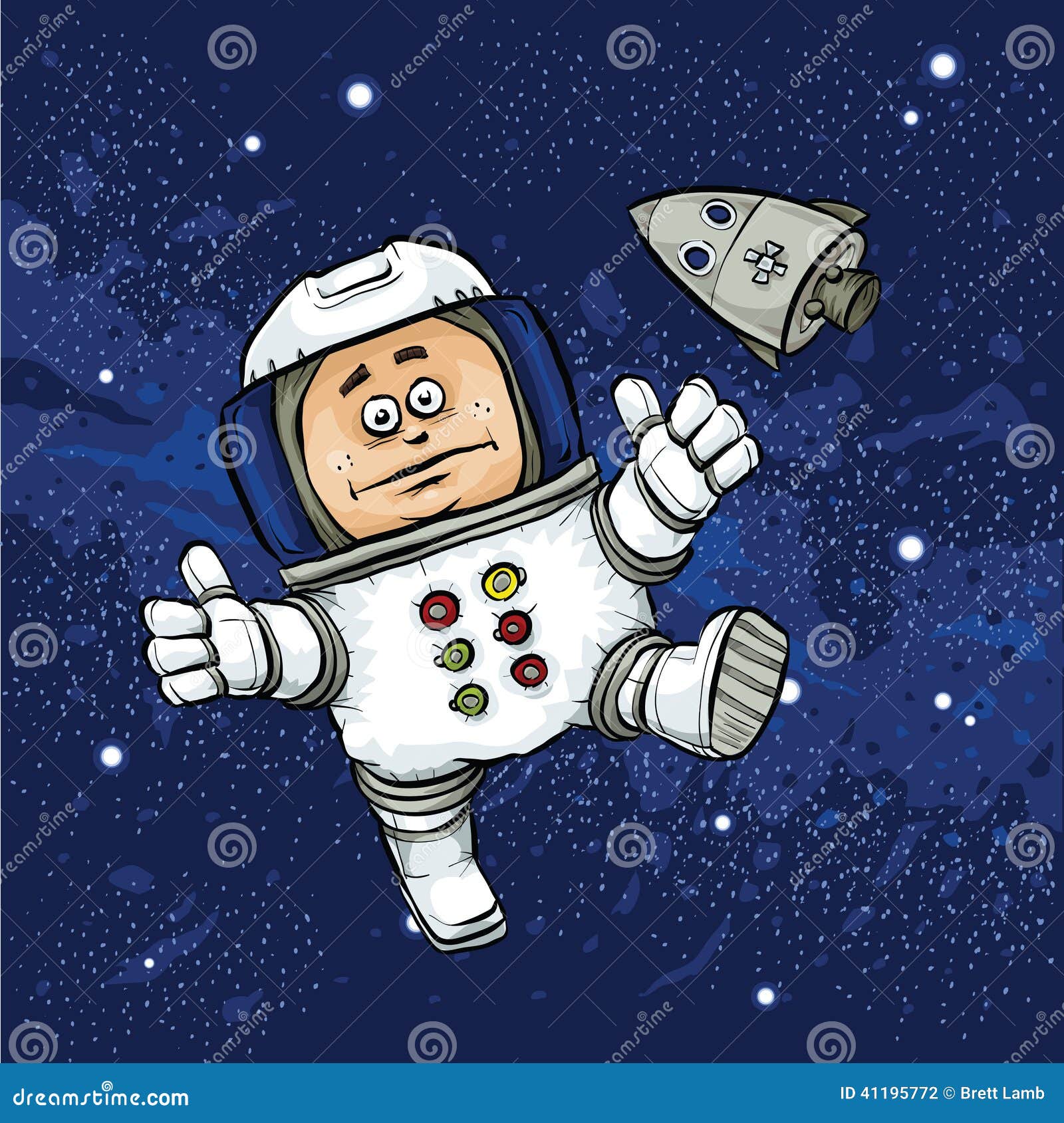 Astronauta Spacewalk ilustração stock. Ilustração de macho - 41195772