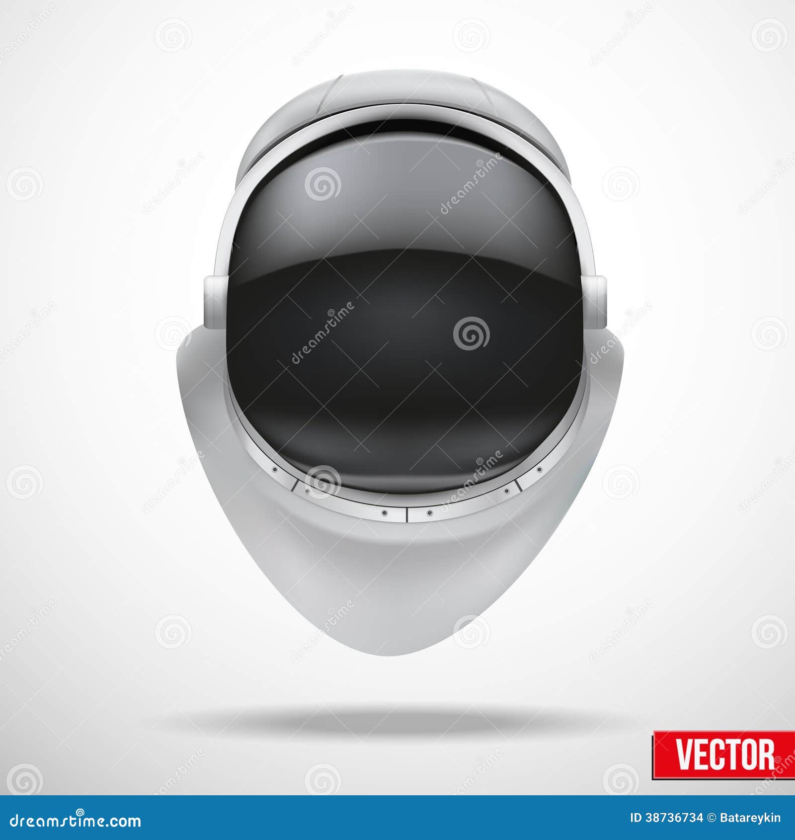 Astronautenhelm Met De Vector Van Het Bezinningsglas. Vector Illustratie - Illustration of zwart ...