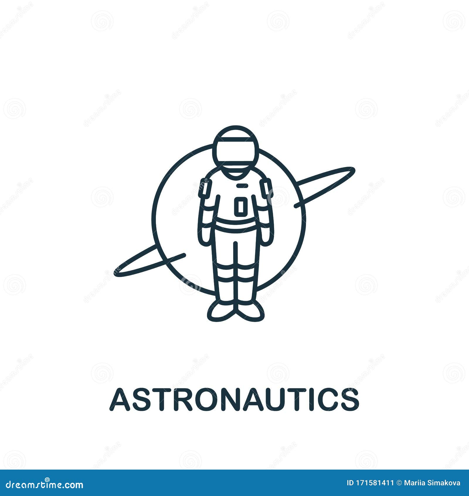 Astronautics Icon from Science Collection. Simple Line Element ... Astronautics Icon from Science Collection. Simple Line Element ...