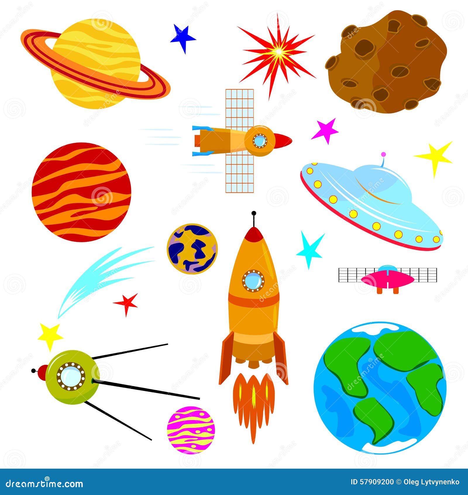 Astronautics stock vector. Illustration of sign, planet - 57909200