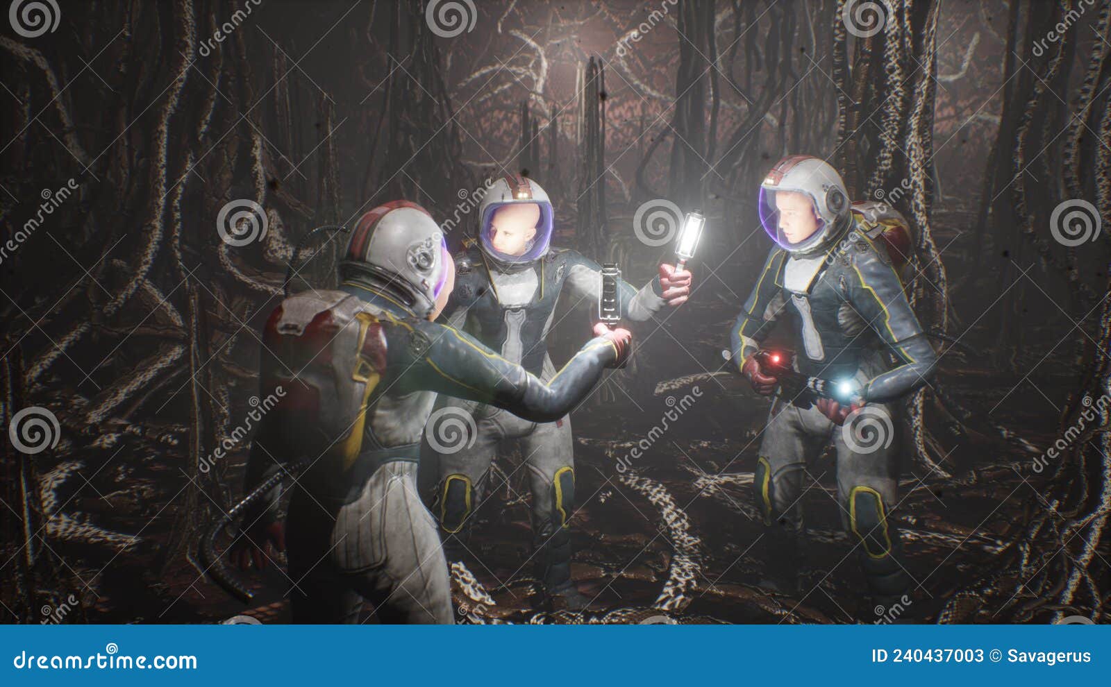 Astronauts On An Alien Planet Find Themselves In A Cave With Alien ...
