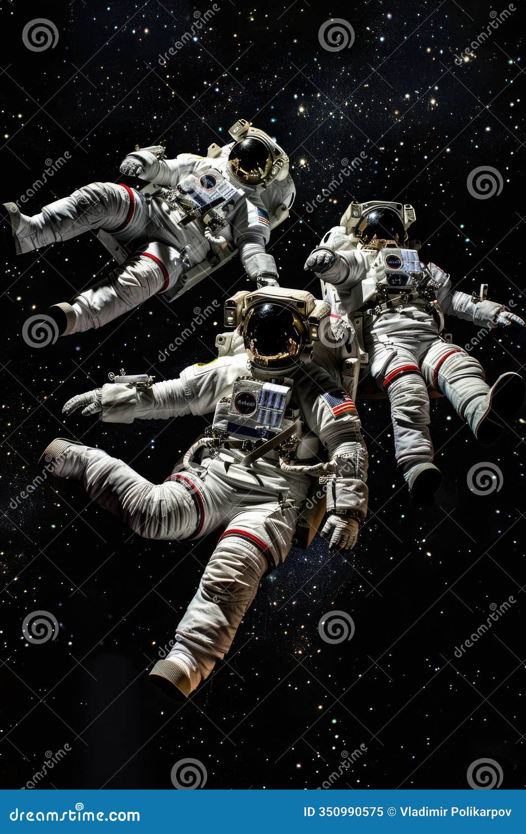 Astronauts Floating in the Air, Suitable for Science and Technology ...