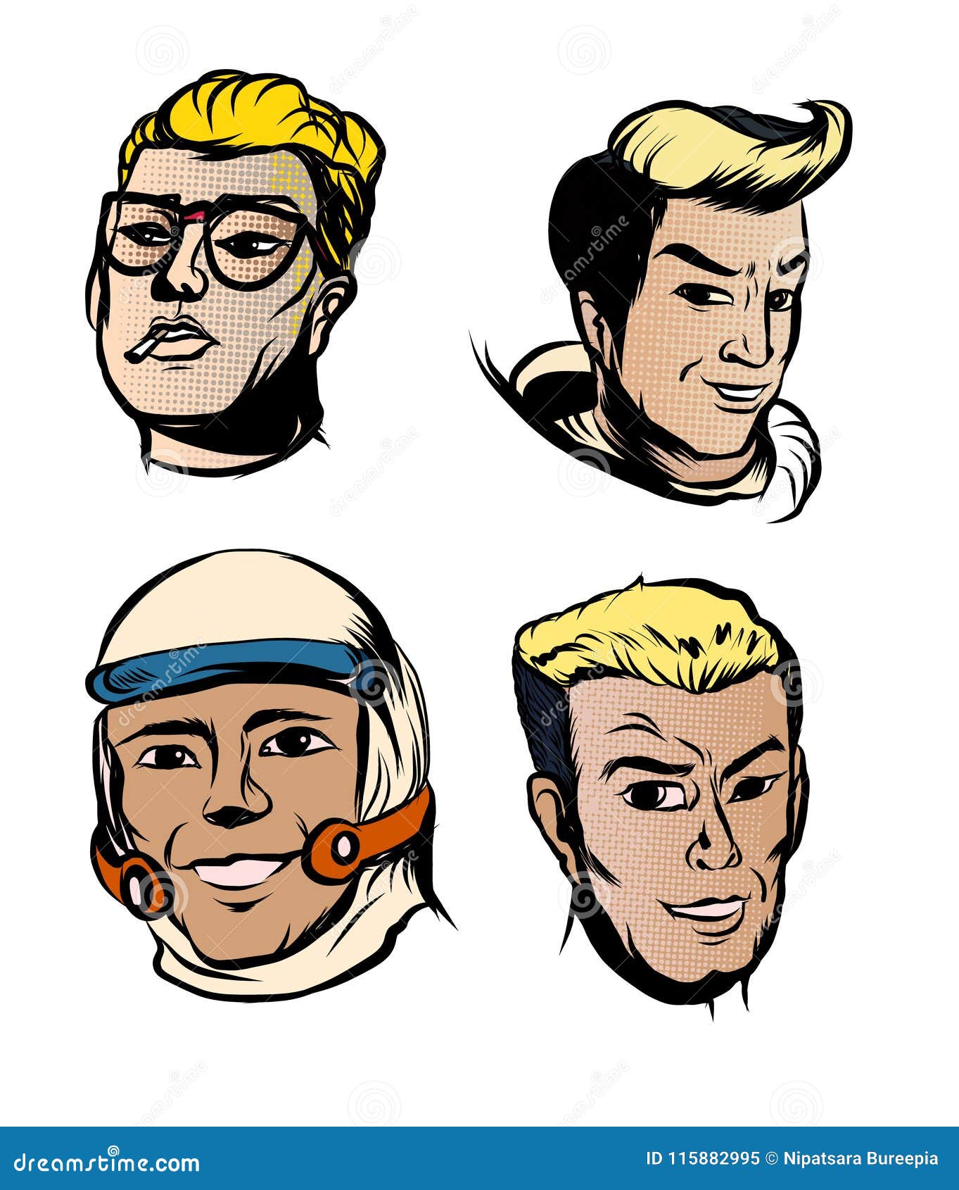 Space Man Comic Art.Astronauts Fly in the Space and Atmosphere ...