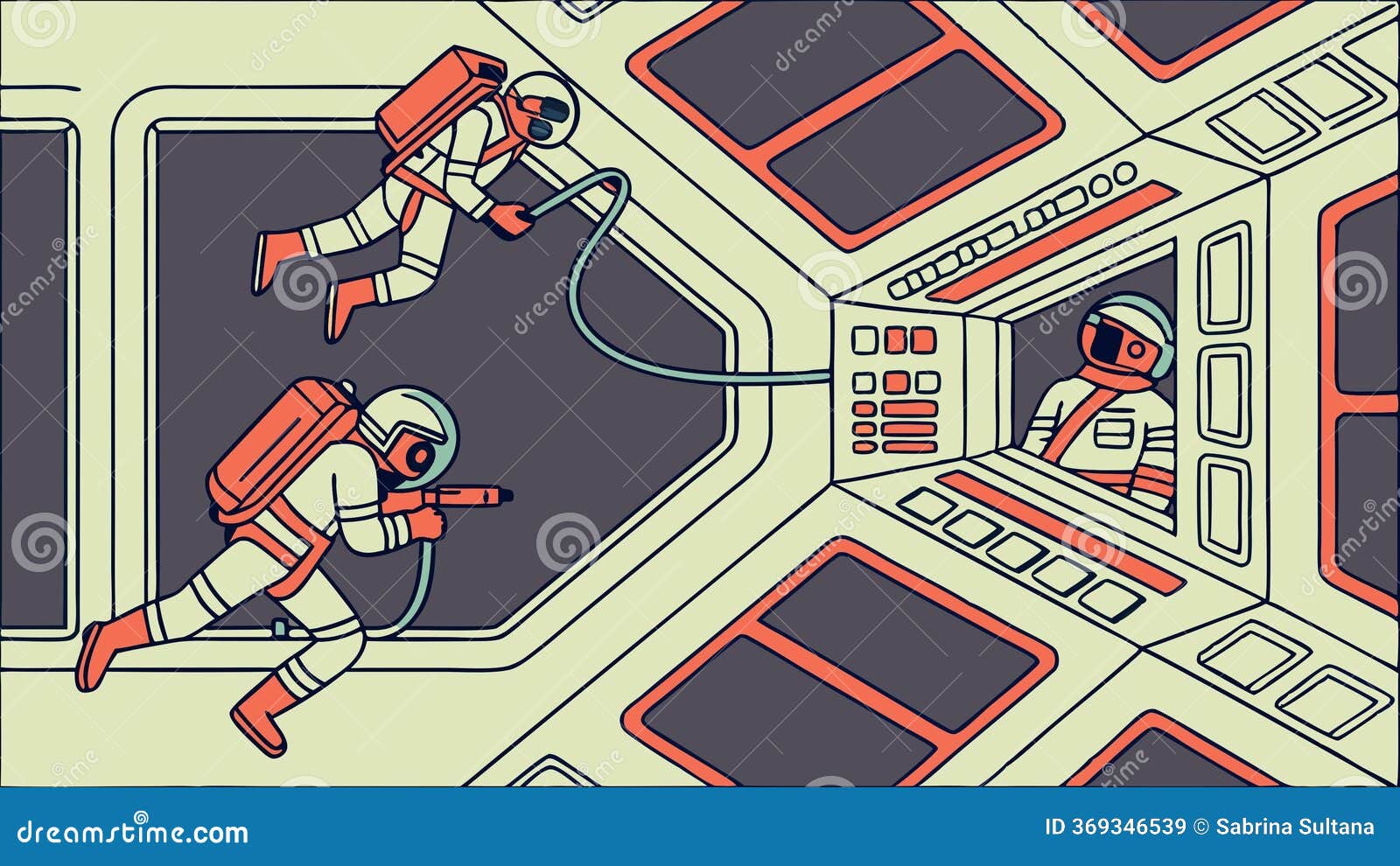 Astronauts Crew Entering Space Starship Rocket Vehicle On Launchpad ...