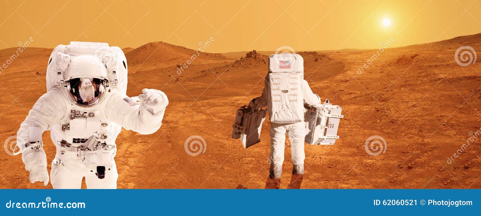 Astronauts on Mars - Elements of this Image Furnished by NASA Stock ...