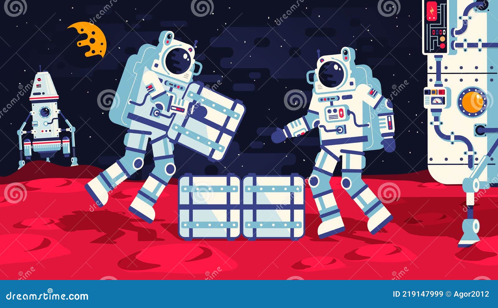 Unload Cargo Icon Of 3 Types Color, Black And White, Outline. Isolated ...