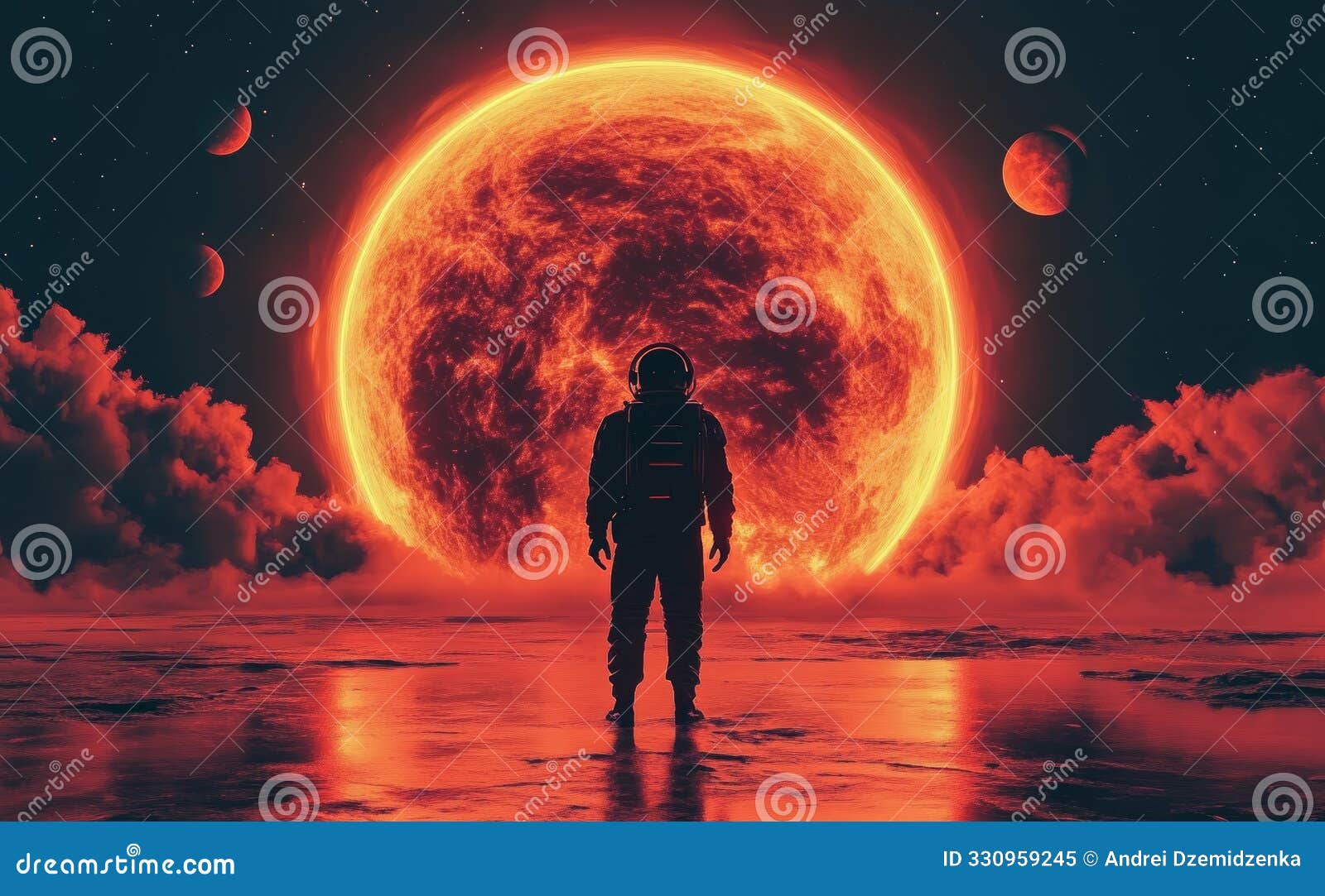 Astronauts and Planets of the Solar System Shown in 3D. NASA Supplied ...