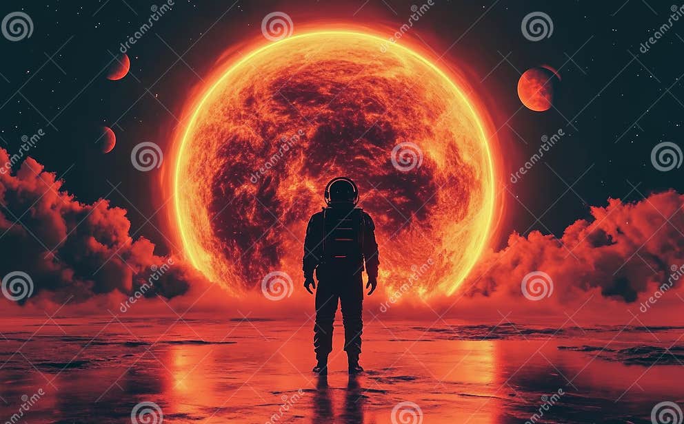 Astronauts and Planets of the Solar System Shown in 3D. NASA Supplied ...