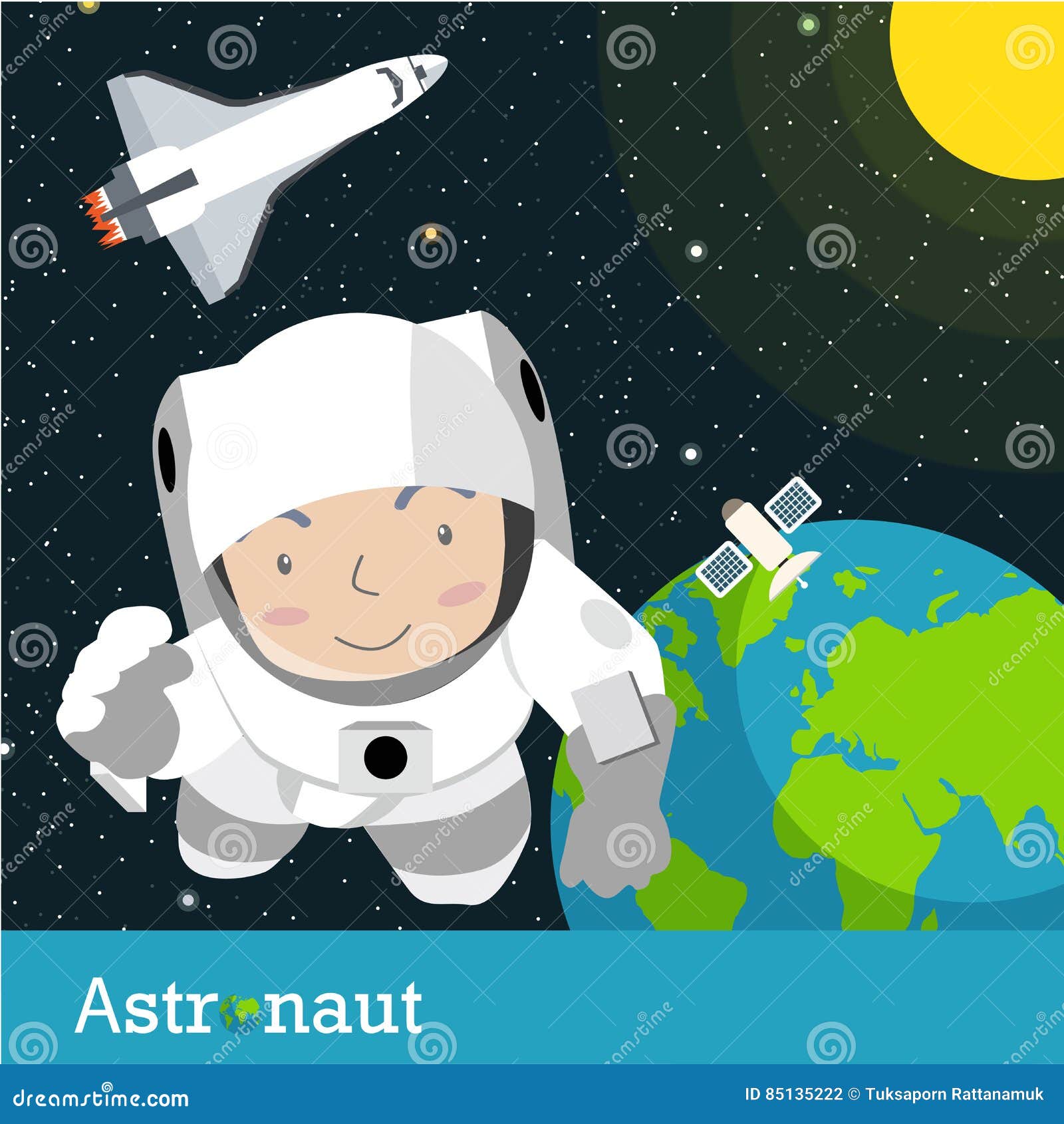 Astronauts spaceman stock vector. Illustration of milky - 85135222