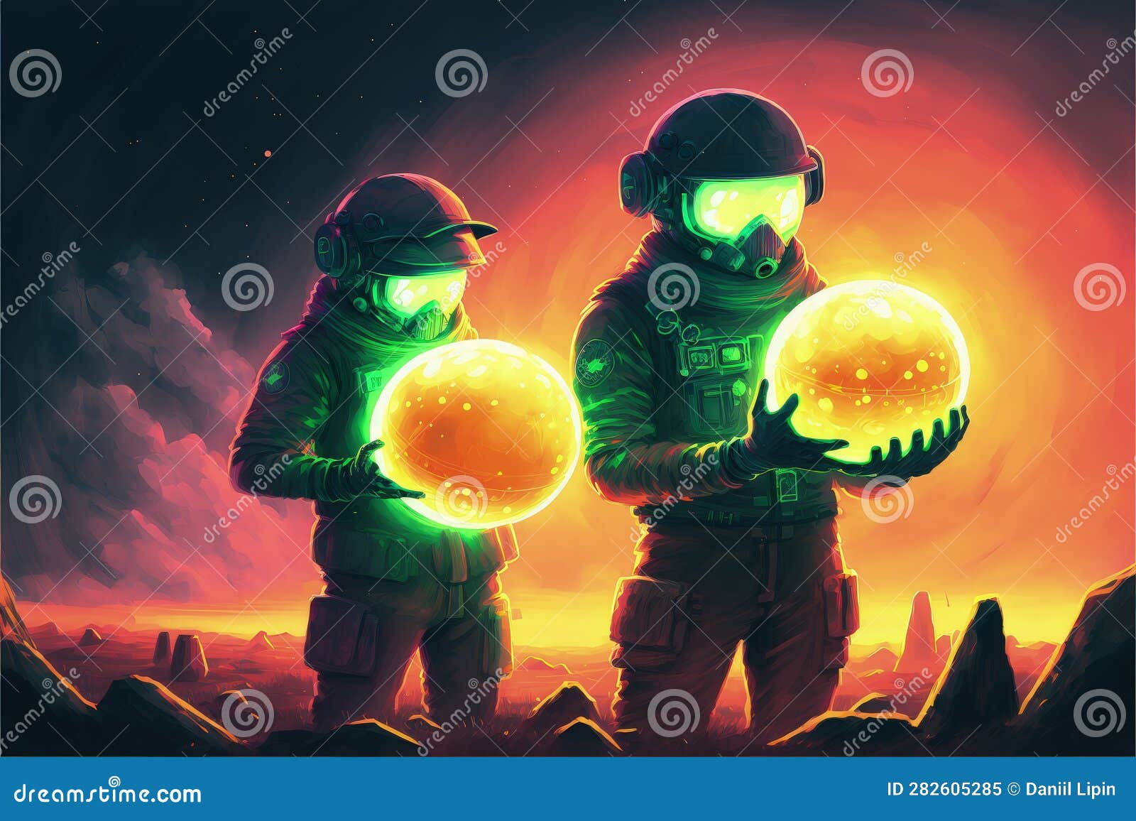 Astronauts Stumbled upon Unidentified Luminescent Orbs. Fantasy Concept ... Astronauts Stumbled upon Unidentified Luminescent Orbs. Fantasy Concept ...