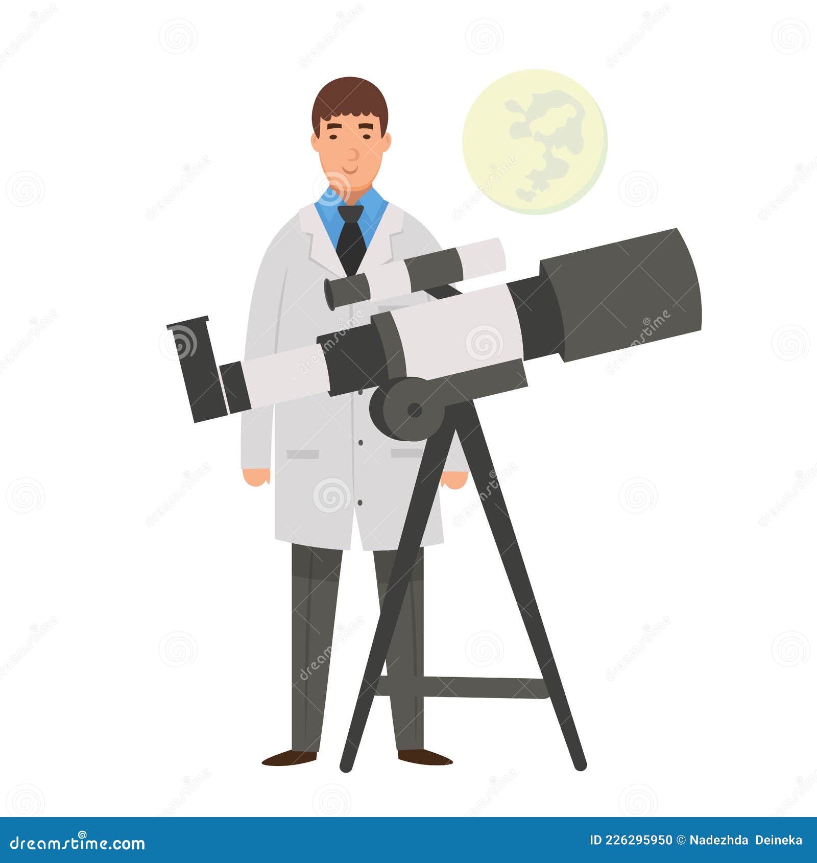 Astronomer With Telescope Retro Cartoon Poster | CartoonDealer.com ... Astronomer With Telescope Retro Cartoon Poster | CartoonDealer.com ...