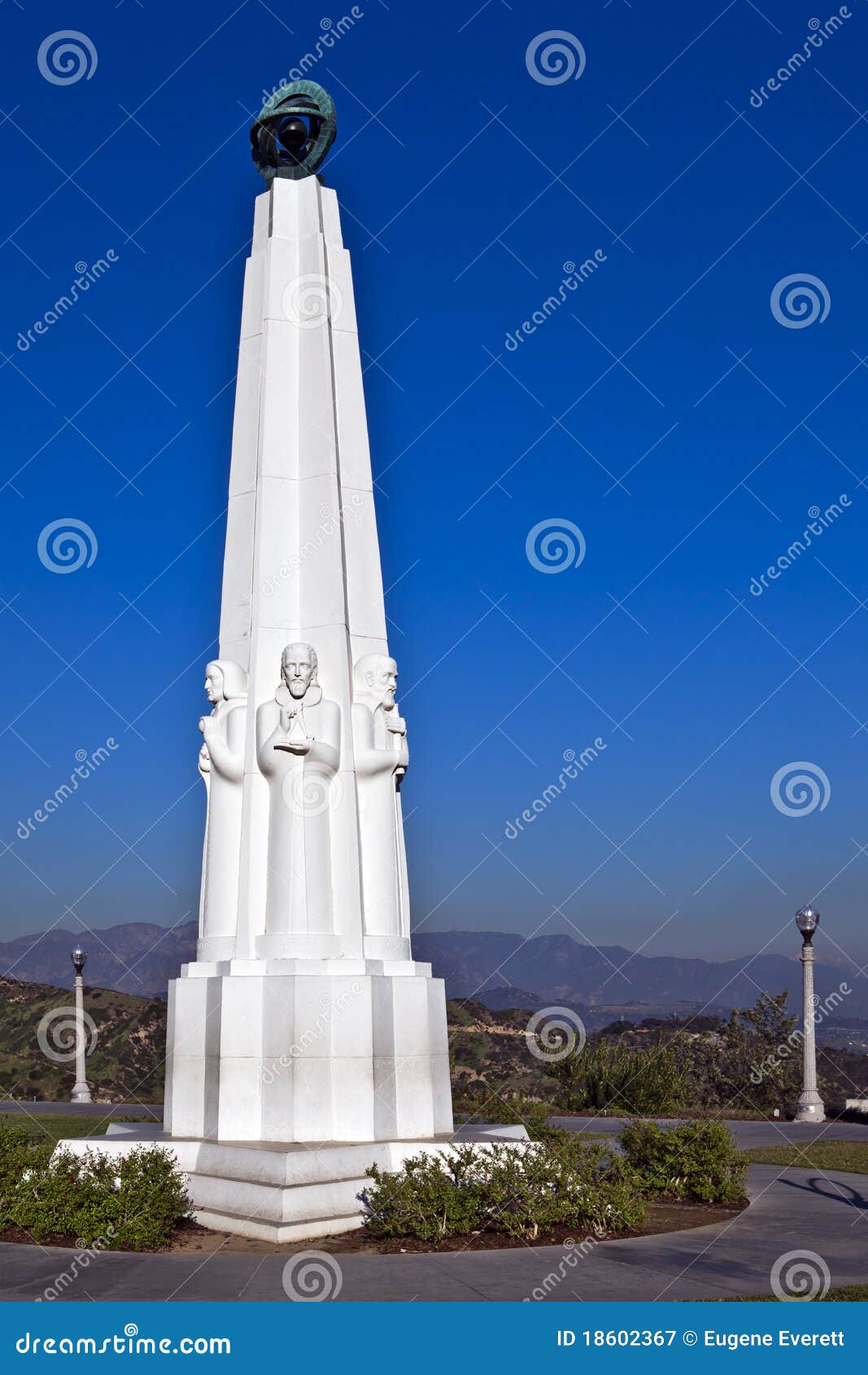 Astronomers Monument, Griffith Observatory Royalty-Free Stock Photo ...
