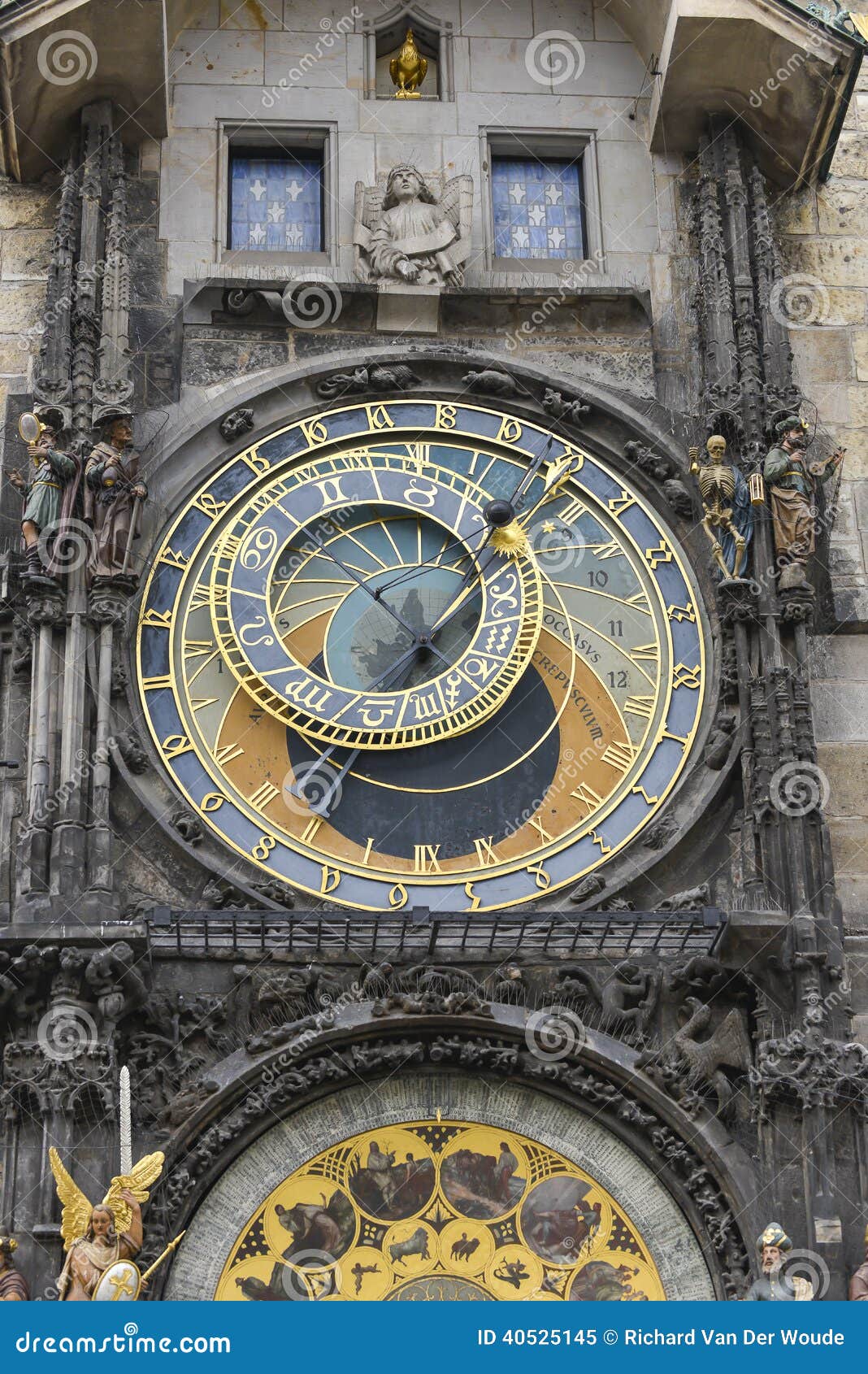 Astronomic clock in Prague stock image. Image of historic - 40525145