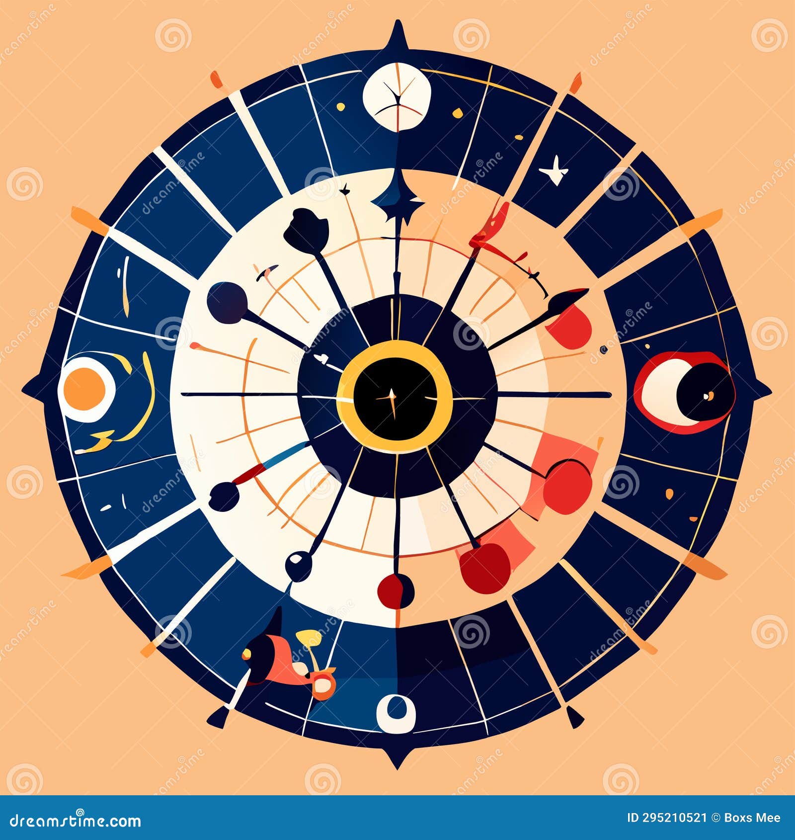 Astronomical Chart in Flat Style. Vector Illustration for Your Design ...