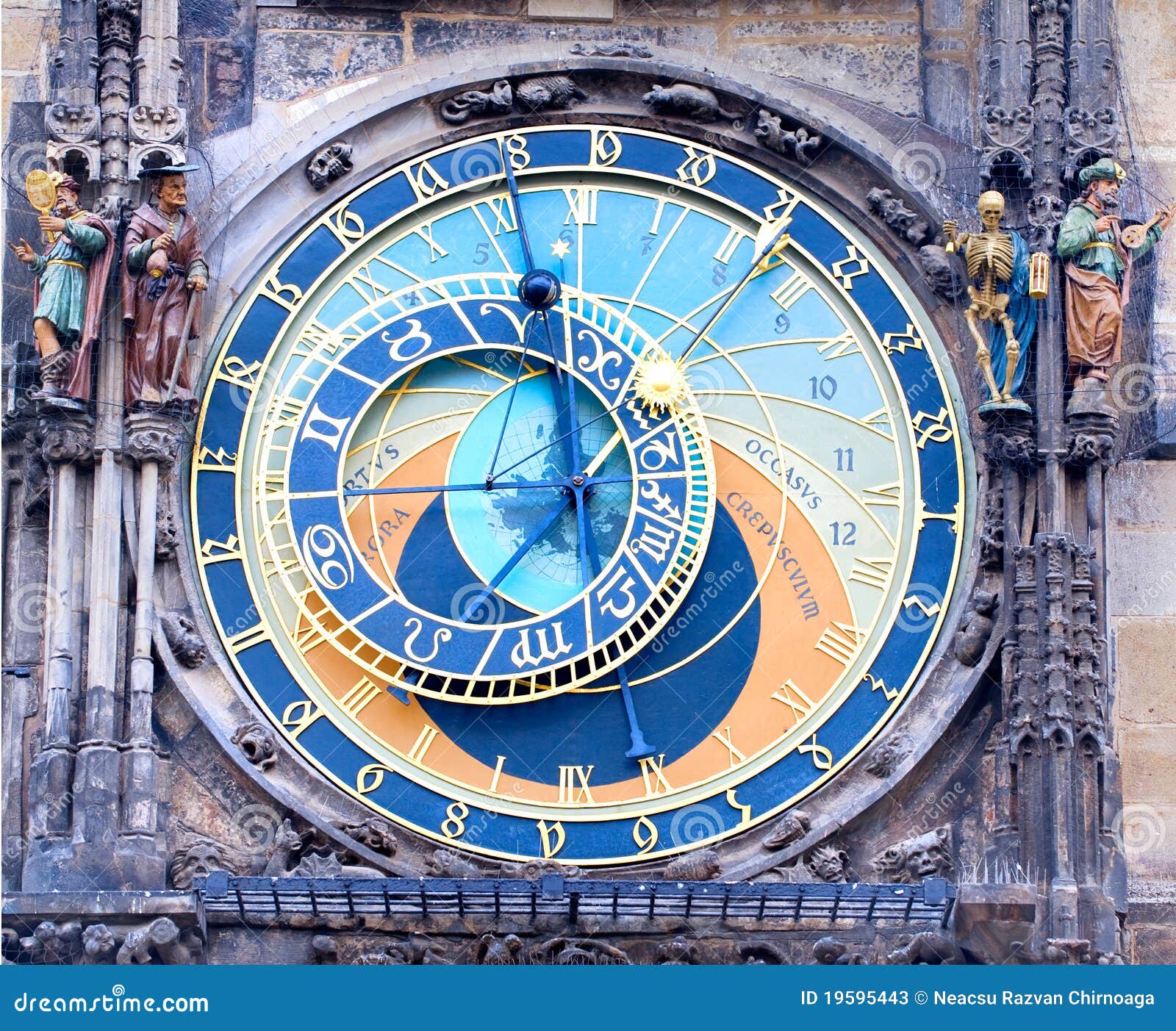 Astronomical Clock stock image. Image of republic, prague - 19595443