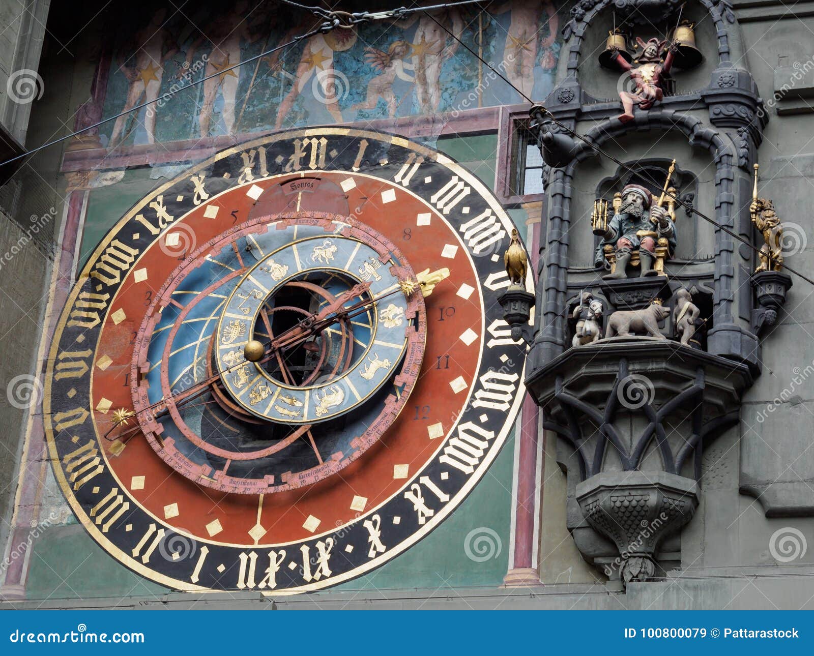 Astronomical Clock at Bern Town Square, Switzerland. Stock Image ...