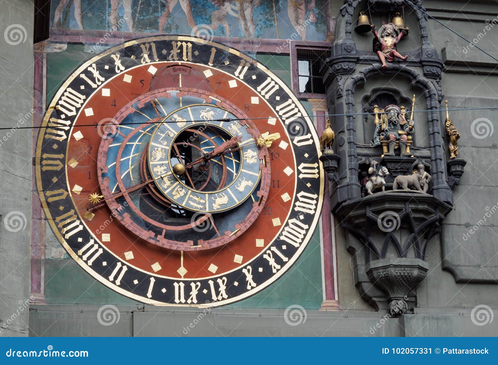 Astronomical Clock at Bern Town Square, Switzerland. Stock Image ...