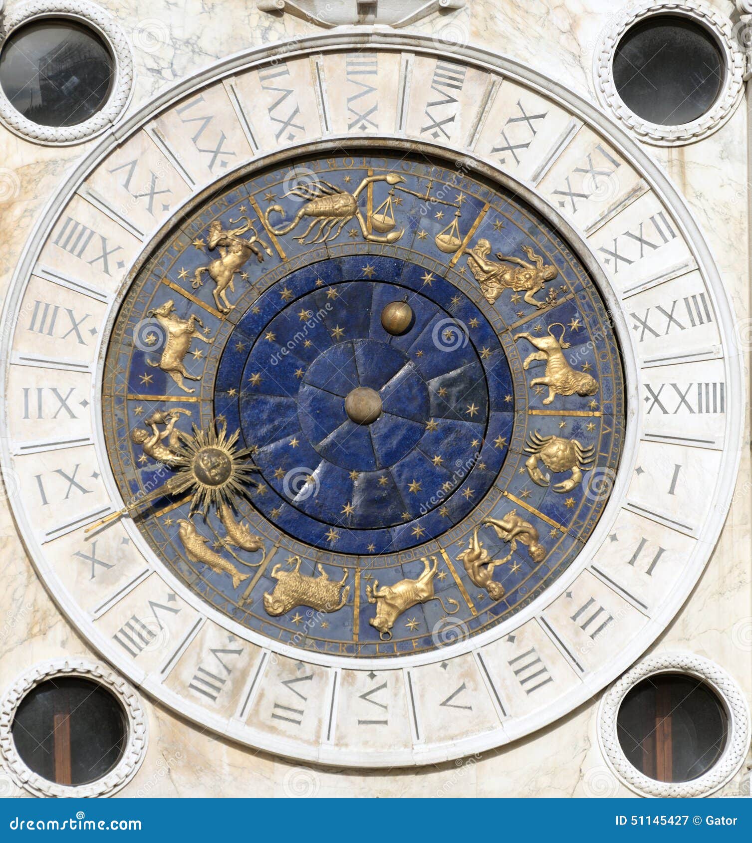 Astronomical clock stock image. Image of italy, face - 51145427