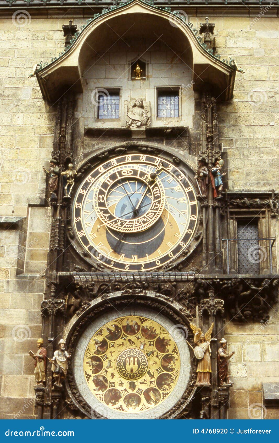 The Astronomical Clock in Prague Stock Photo - Image of ancient, brick ...