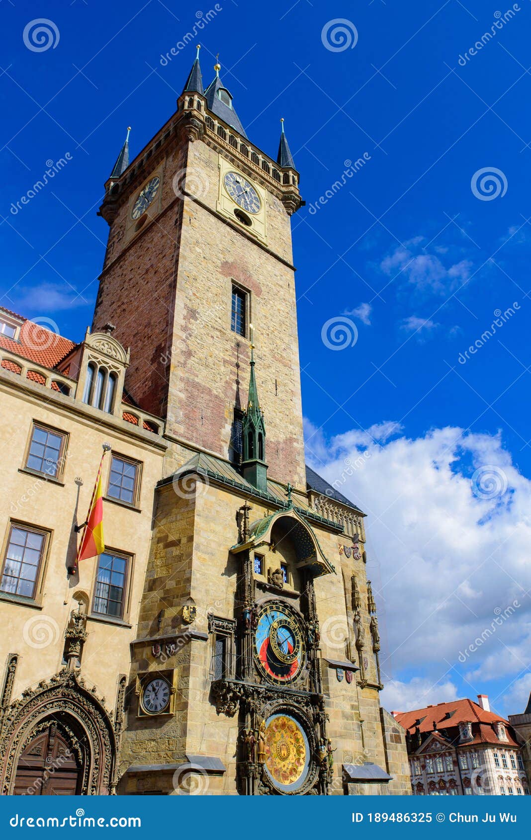 Astronomical Clock Tower at Old Town Square in Prague, Czech Republic ...