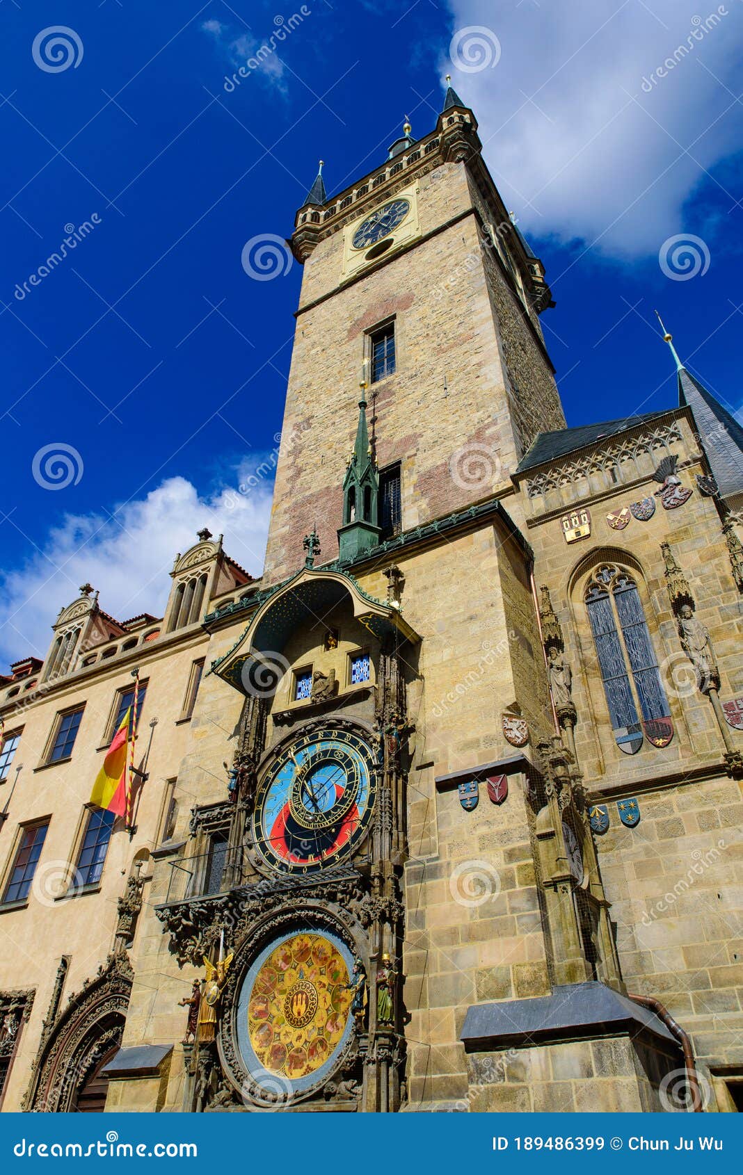 Astronomical Clock Tower at Old Town Square in Prague, Czech Republic ...