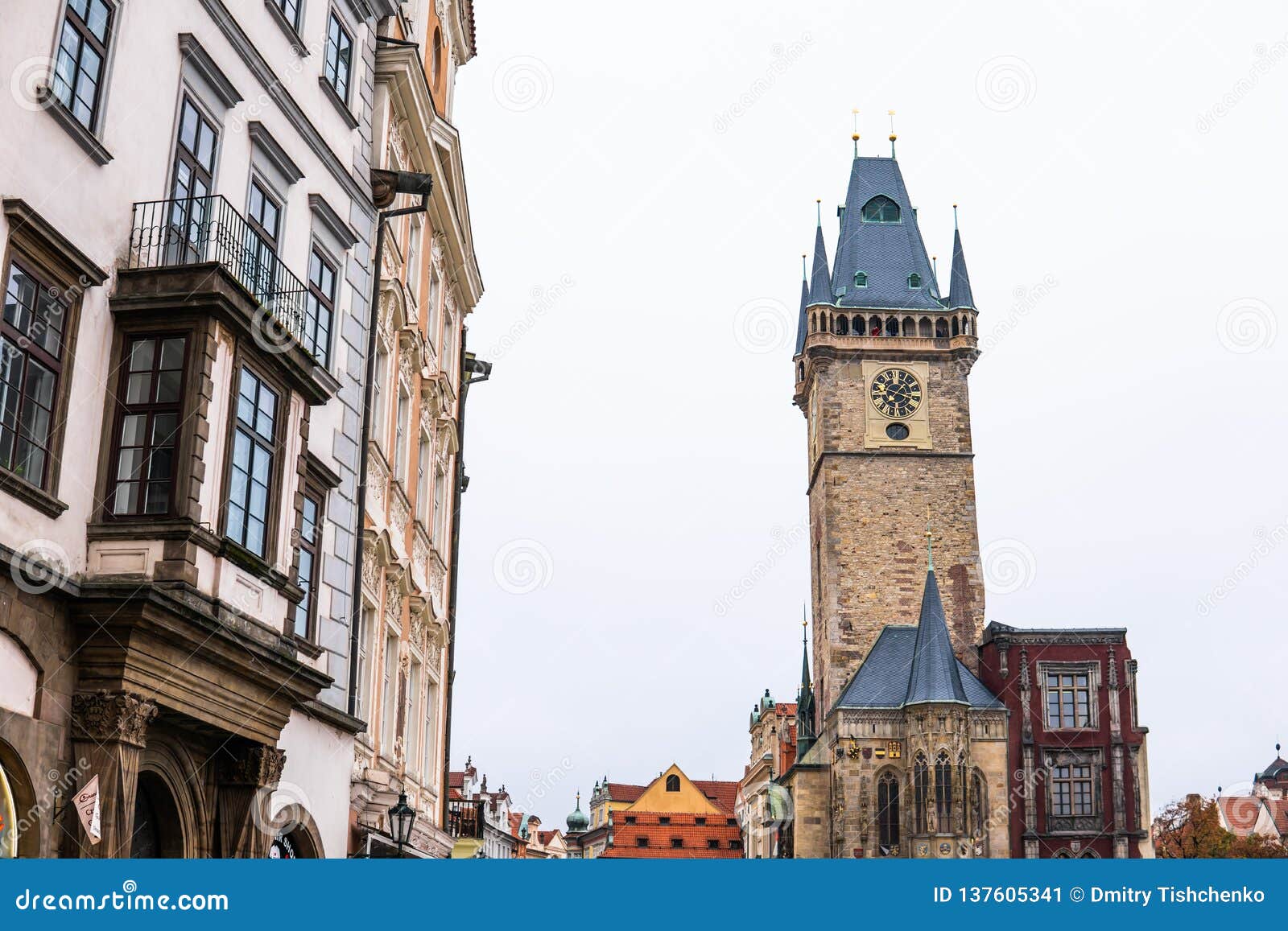 Astronomical Clock Tower Prague Old Town Square Czech Republic Stock ...