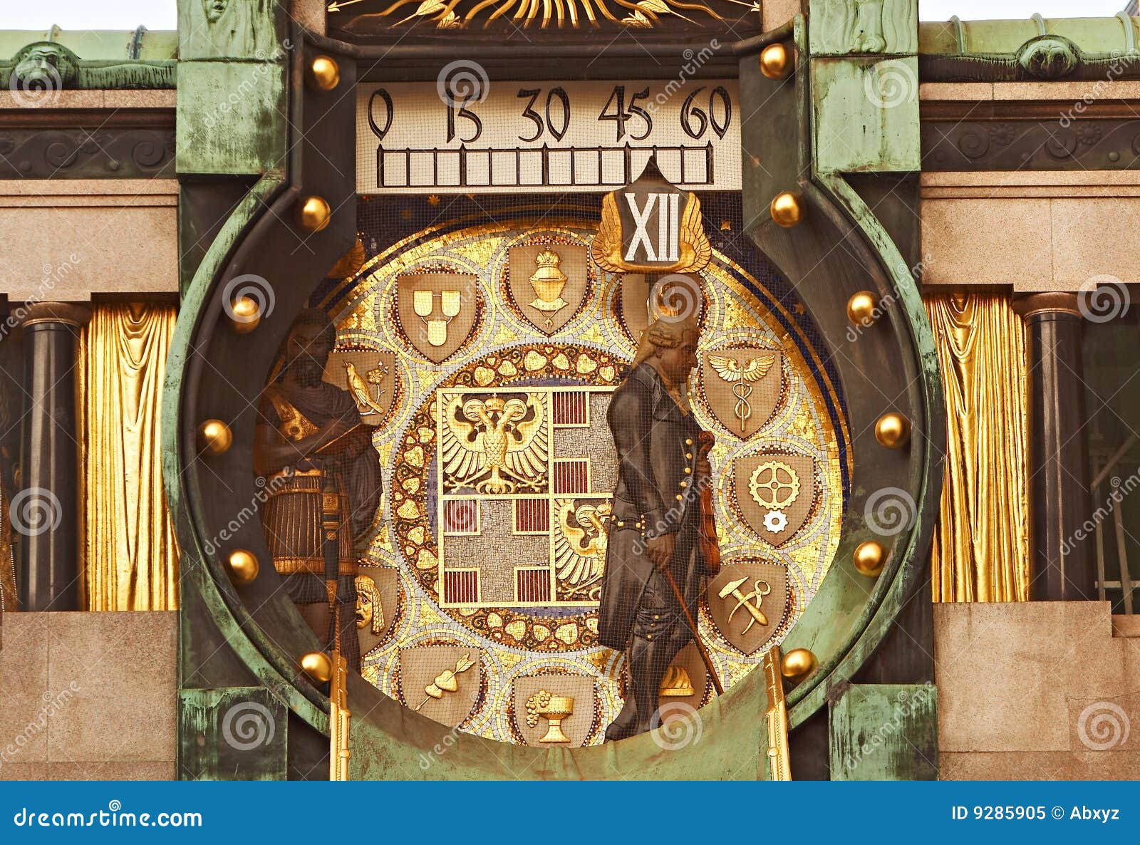 Astronomical clock, Vienna stock image. Image of europe - 9285905