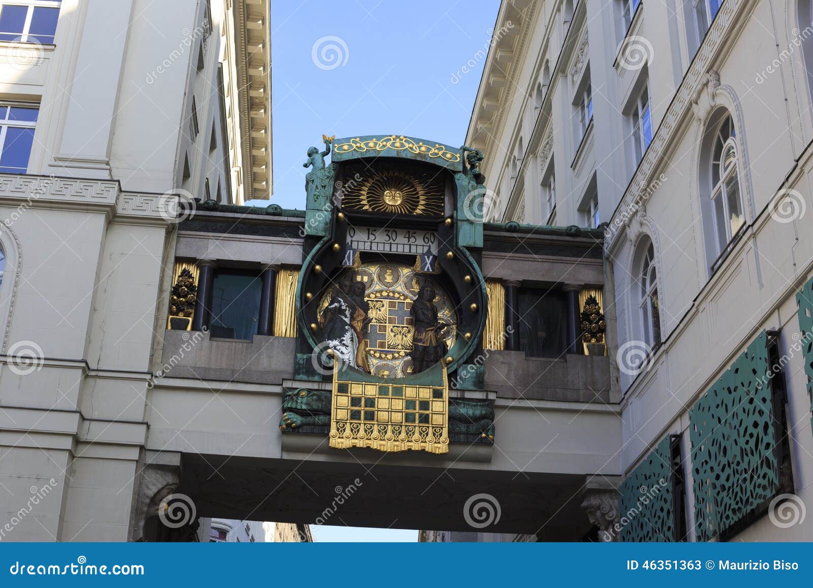 Astronomical clock Vienna stock image. Image of place - 46351363