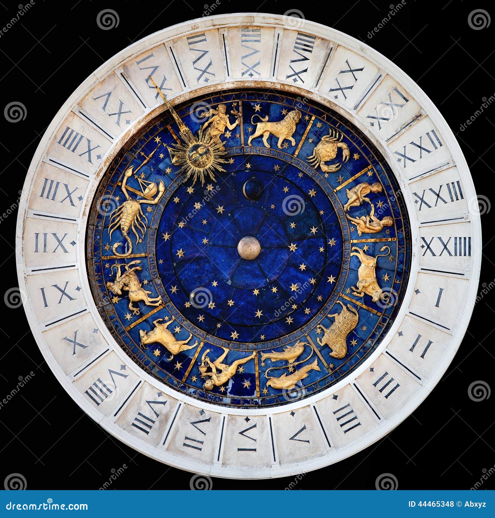 Astronomical clock stock photo. Image of planet, antique - 44465348
