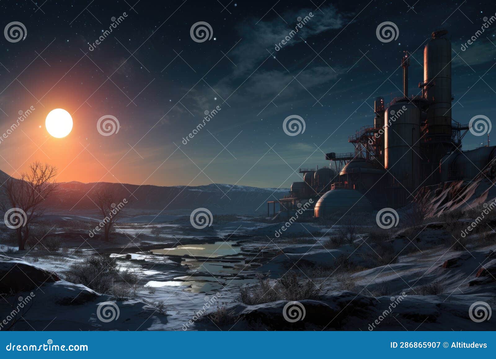 Astronomical Observatory Analyzing Exoplanet Data Stock Image - Image ...