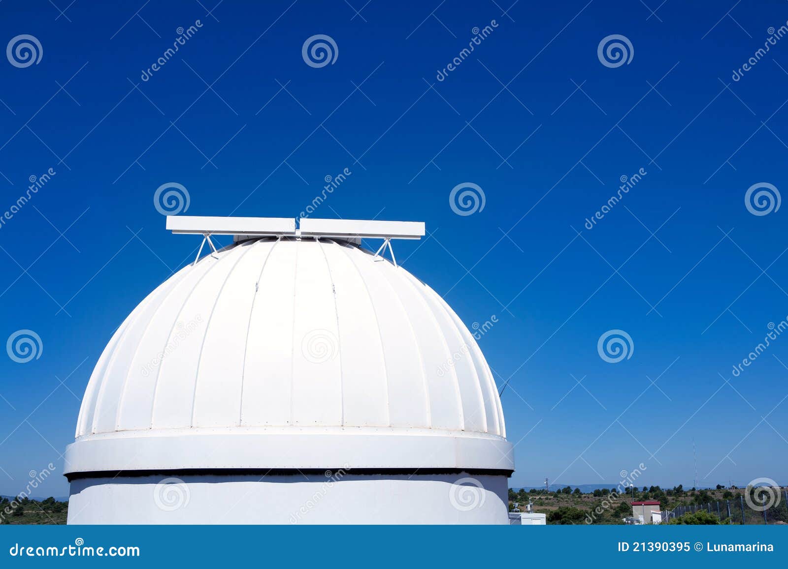 Astronomical Observatory Dome in Blue Sky Stock Image - Image of ...