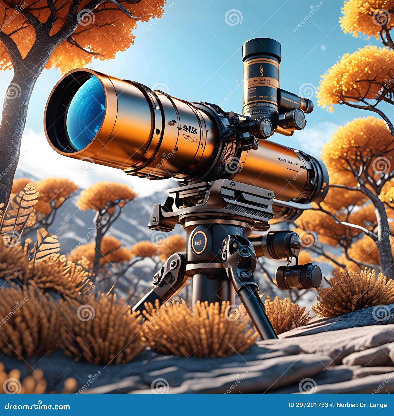 Astronomical Telescope, AI-generatet Stock Image - Image of space ...