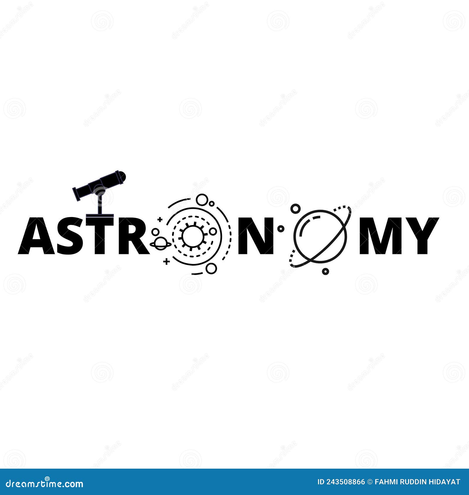 Astronomy Logo Design Vector. Astronomy Logo Template Ready To Use Stock Vector - Illustration ...