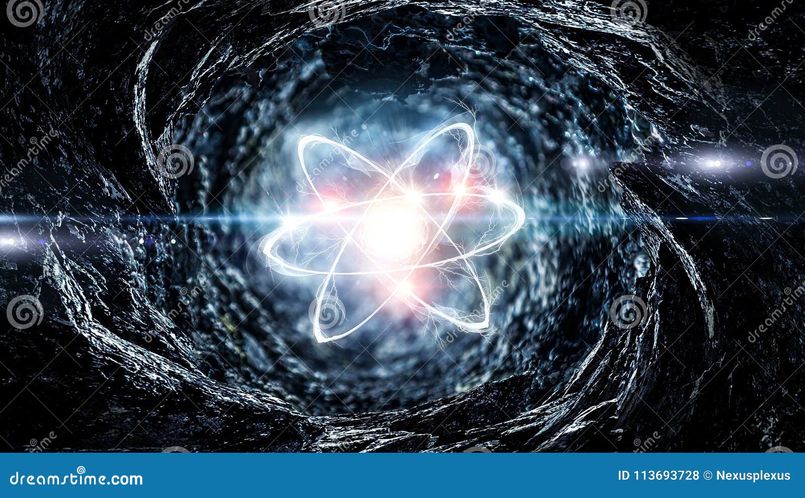 Astronomy concept backdrop stock illustration. Illustration of proton ...