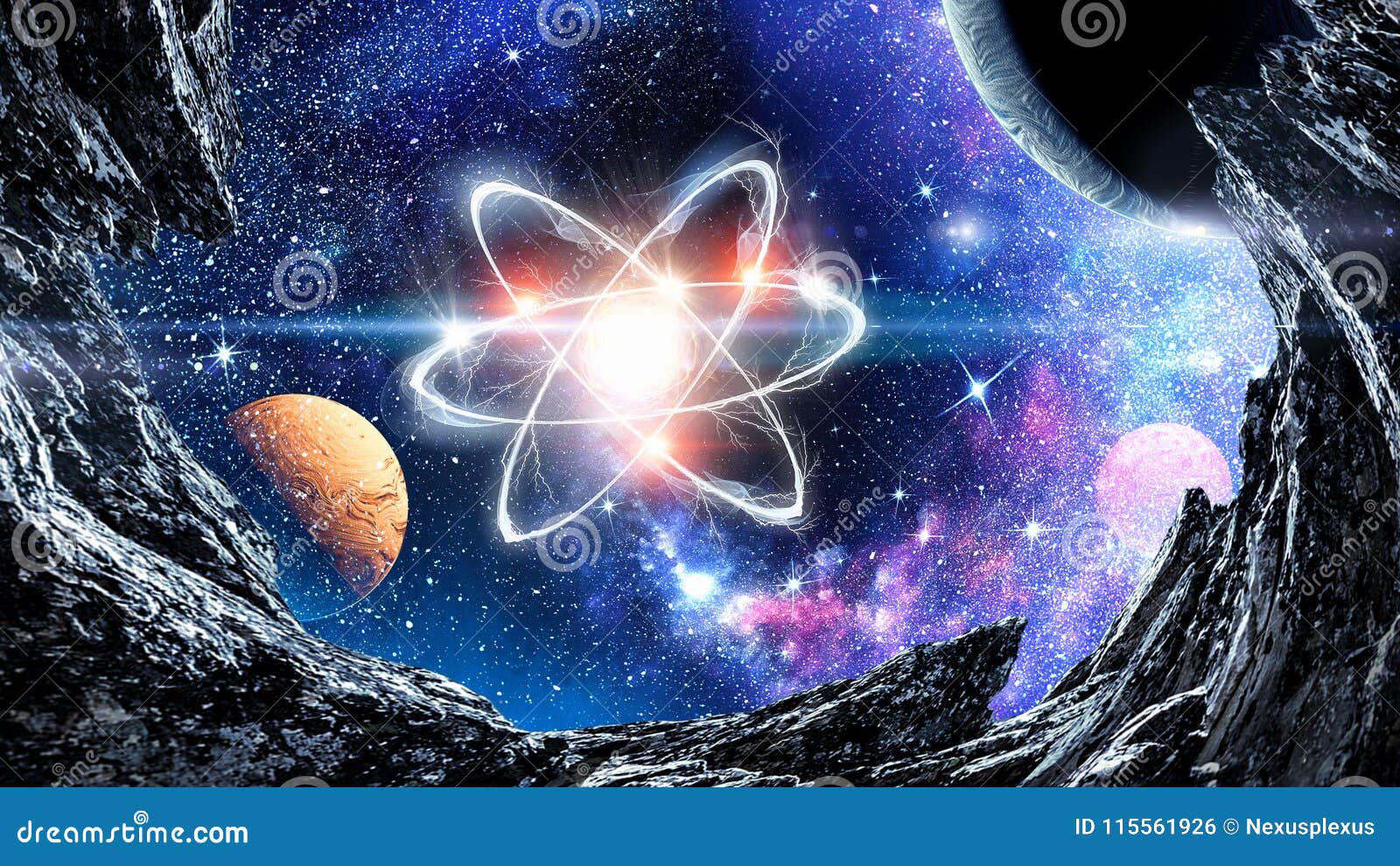 Astronomy concept backdrop stock illustration. Illustration of shining ...