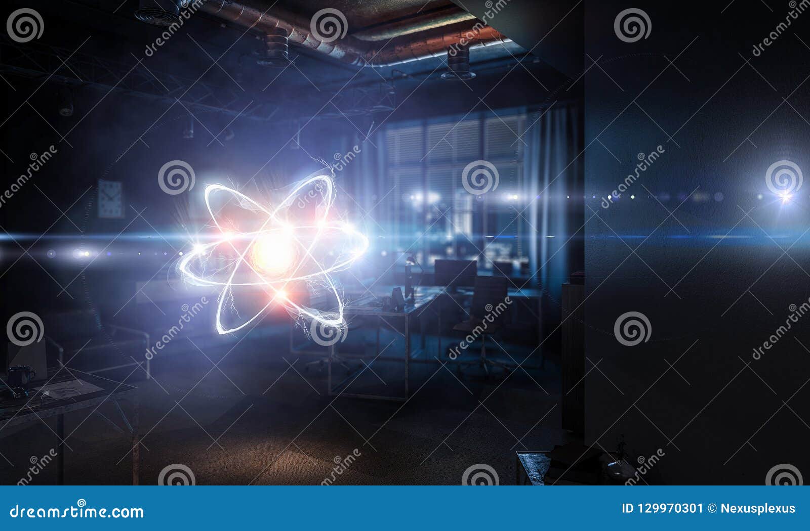 Astronomy concept backdrop stock illustration. Illustration of atomic ...