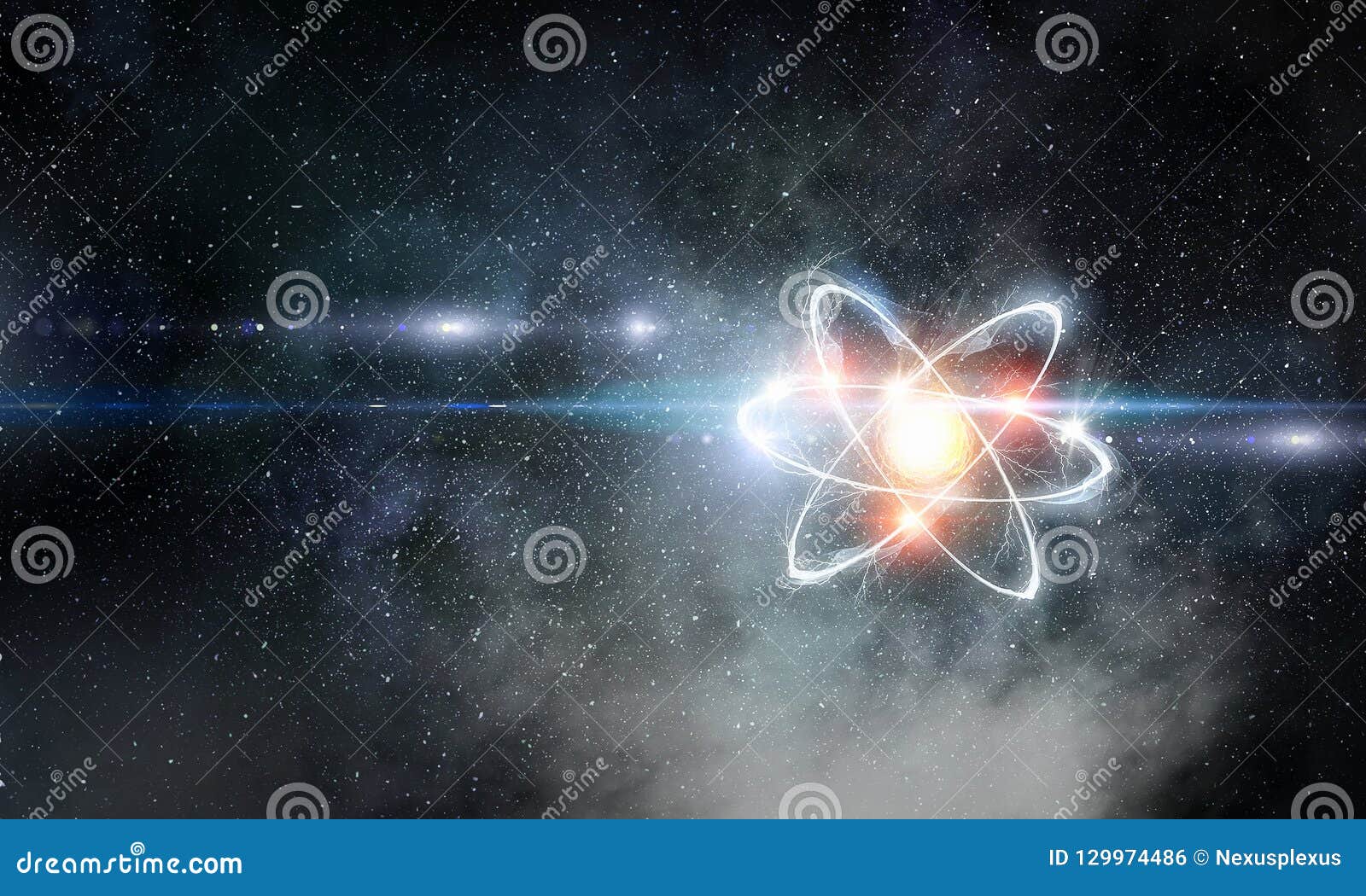 Astronomy concept backdrop stock illustration. Illustration of atomic ...
