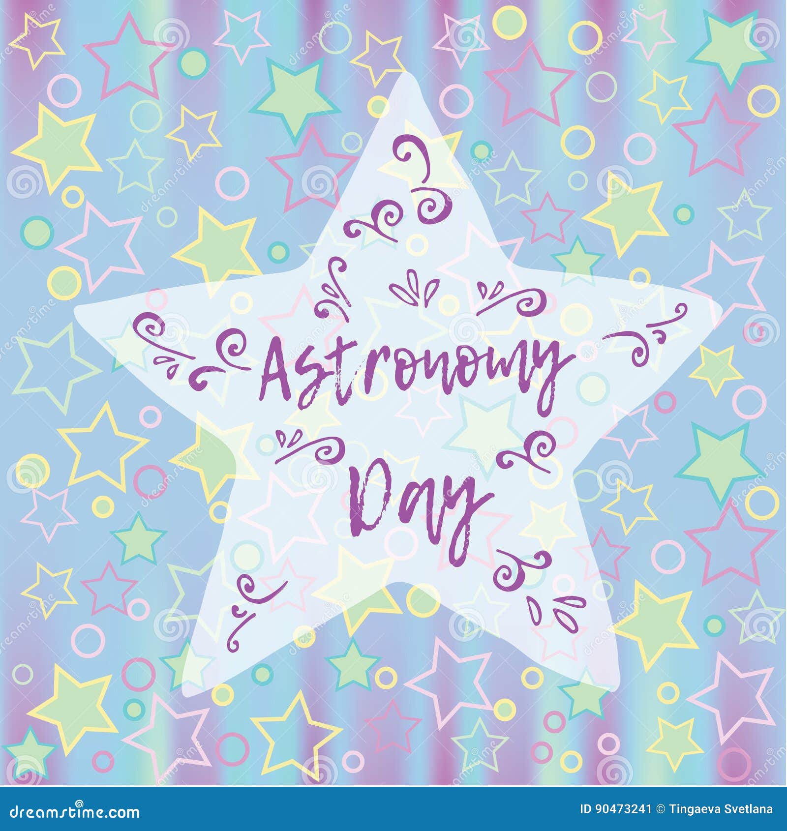 Astronomy Day Greeting Card Stock Vector - Illustration of design ...