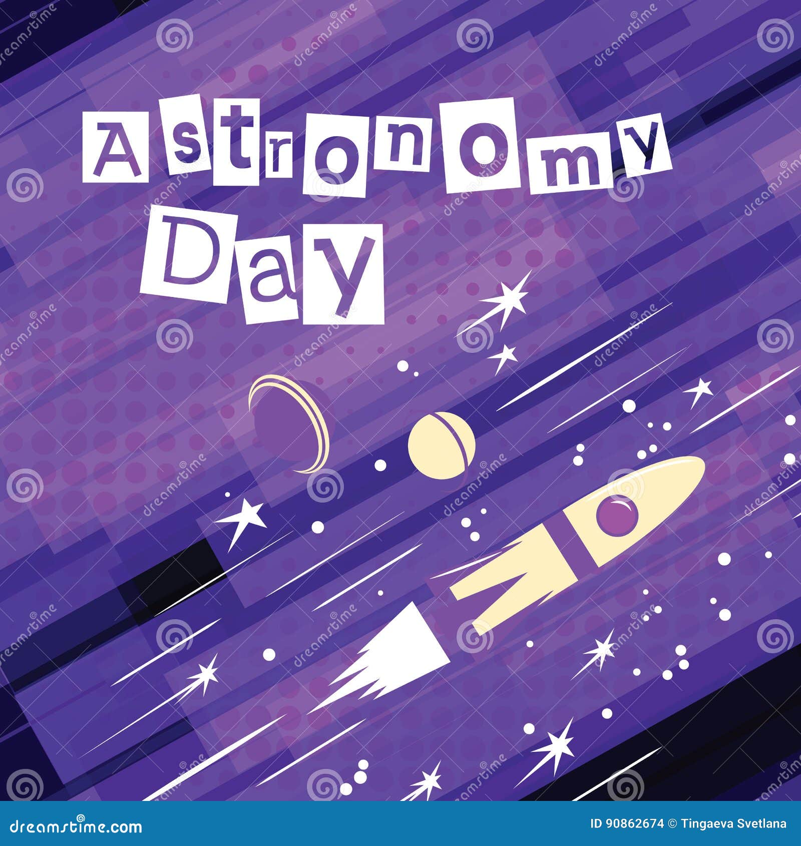 Astronomy Day Greeting Card Stock Vector - Illustration of graphic ...