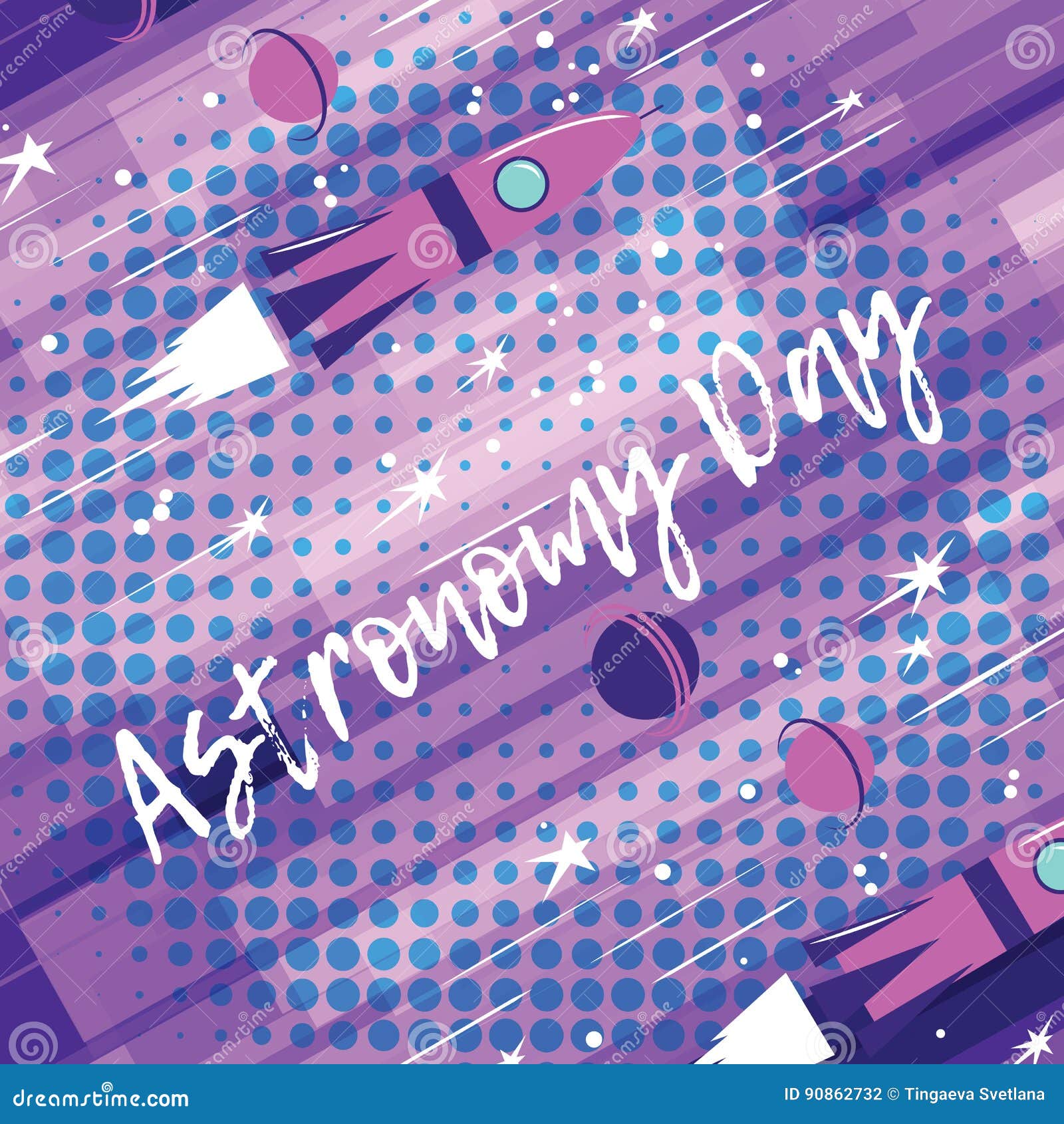 Astronomy Day Greeting Card Stock Vector - Illustration of night, light ...