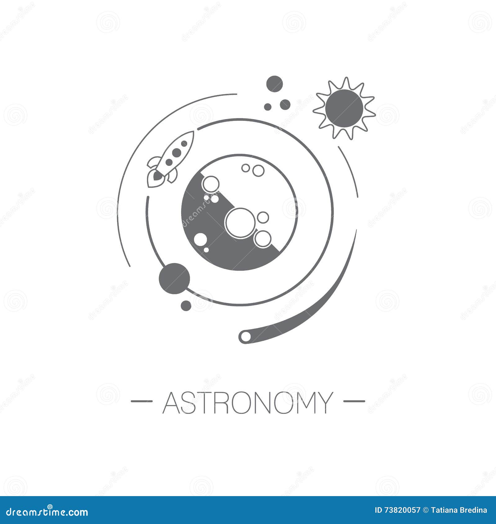 Astronomy Icon Set. Included The Icons As Stars, Space, Universe ...
